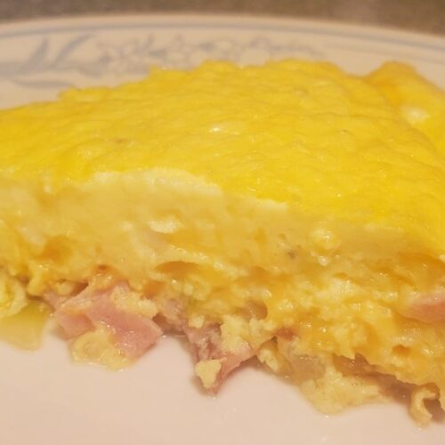 Keto Crustless Ham and Cheese Quiche - The Frugaler